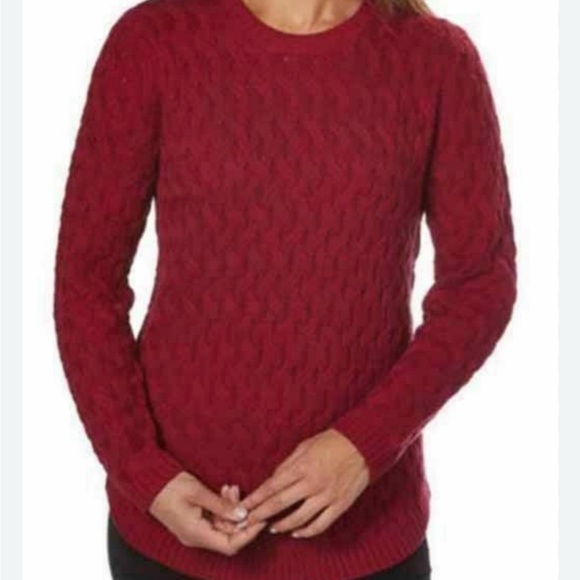 JEANNE PIERRE | Sweaters | Jeanne Pierre Womens Cable Knit Sweater Deep ...